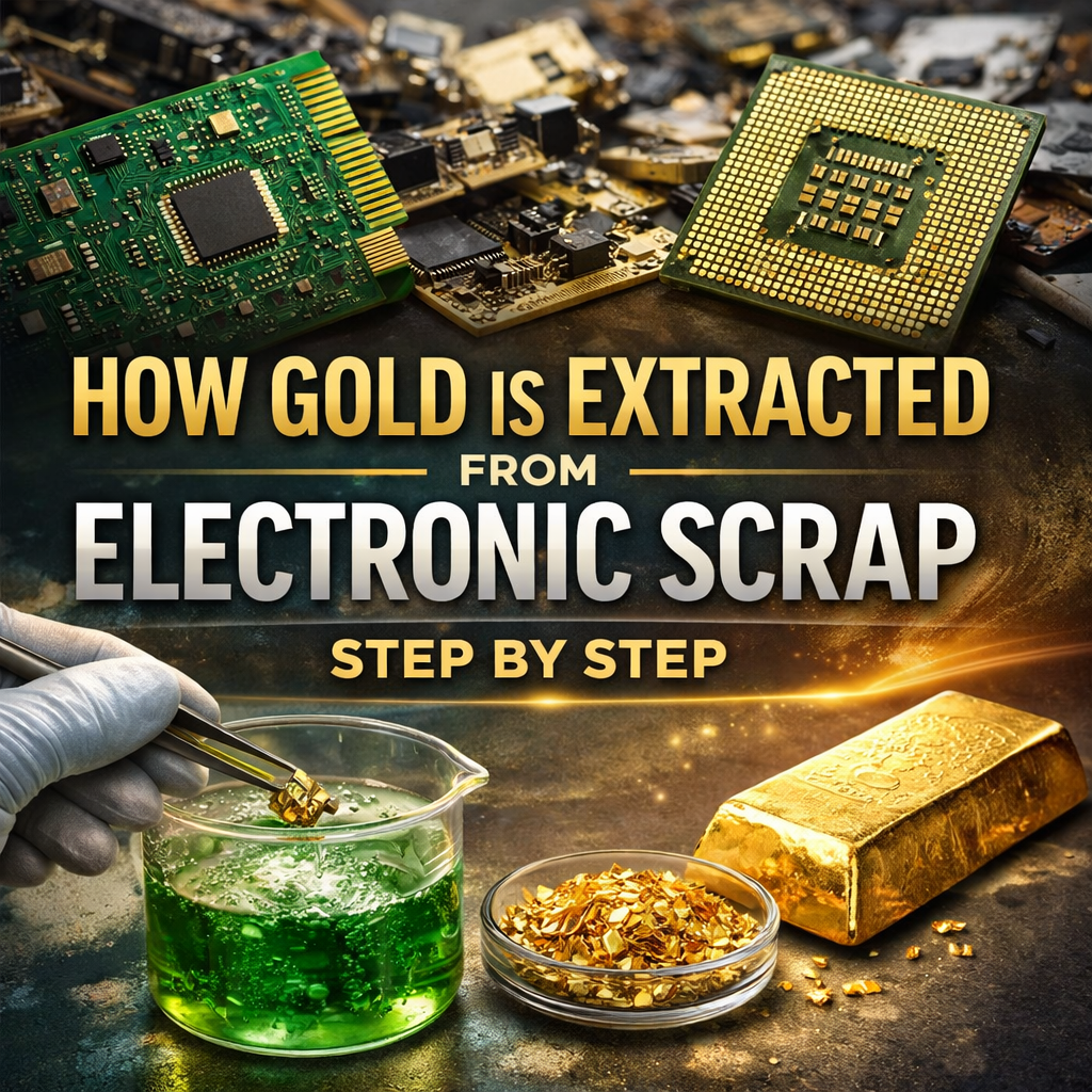 How Gold Is Extracted from Electronic Scrap — Step by Step - MRT Gold
